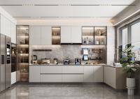 China Hotel Modern Modular Kitchen Cabinets  With Island for sale