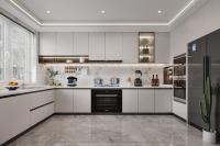 China Easy Fabricability Island Wood Furniture Modular Modern Kitchen Cabinet Designs for sale