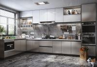 China Modern Diy Plywood Kitchen Cabinet With Microwave & Handle Design for sale