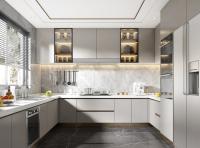 China Modern Diy Plywood Kitchen Cabinet With Microwave & Handle Design for sale
