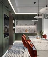 China MC World European Style Custom Wooden Kitchen Cabinets With Soft-Close Doors for sale