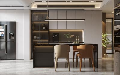 China Factory Price Custom Complete Set  Shaker Designs Lacquer Kitchen Island for sale