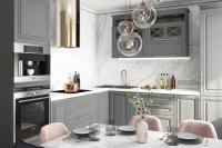 China Custom Wooden Kitchens Furniture Moderne Walnut Solid Wood Kitchen Cabinets for sale