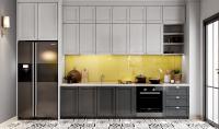 China Custom Wooden Kitchens Furniture Moderne Walnut Solid Wood Kitchen Cabinets for sale