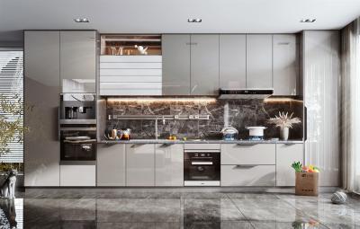 China Affordable Kitchen Cabinets Modern Melamine Custom Plywood Island Cabinets Set for sale
