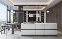 China American Custom Modular Luxury White Lacquer Modern Designs Kitchen Cabinets for sale