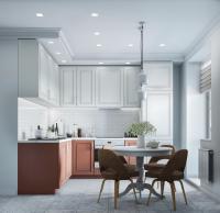 China Apartment Wood Custom Furniture Melamine Wooden Cabinet Kitchen Cabinets Modern for sale