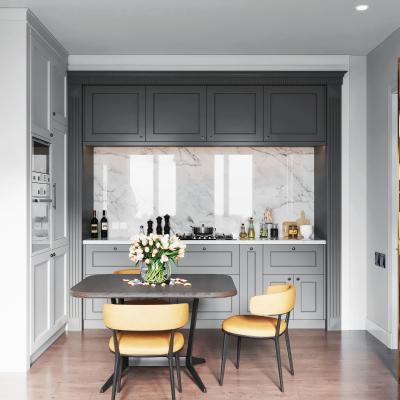 China Apartment Wood Custom Furniture Melamine Wooden Cabinet Kitchen Cabinets Modern for sale
