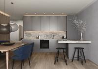 China Modern Design Kitchen Cabinet Acrylic Surface Treatment Environmental Friendly for sale