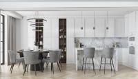 China Modern Design Kitchen Cabinet Acrylic Surface Treatment Environmental Friendly for sale
