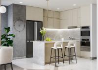 China Environmental Friendly Melamine Impregnated Film Paper Integrated Kitchen Cabinets for sale