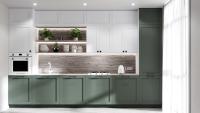 China Custom Modular Modern Luxury Kitchen Cabinets Island Wood Furniture Cupboard for sale