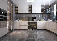 China Custom Modular Modern Luxury Kitchen Cabinets Island Wood Furniture Cupboard for sale