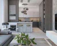 China Custom Modular Modern Luxury Kitchen Cabinets Island Wood Furniture Cupboard for sale