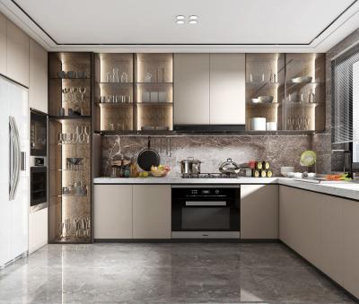 China Modern Modular One-Stop Designs Custom Home Furniture For Villa Kitchen Cabinet Set for sale