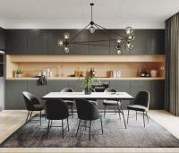 China Modern Luxury Interior Furniture Flat Pack Design Cupboard Kitchen Cabinets for sale