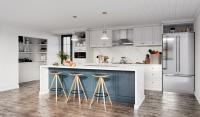 China Particle Board Soft Closing Drawers Custom Kitchen Cabinet Designs for sale