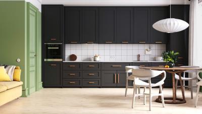 China Free Customization Modern Sintered Stone Island Table Modular Kitchen Cabinets for sale