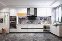 China American Style White Shaker Style Lacquer Kitchen Cabinet For Small Apartment for sale