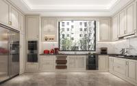 China Custom Kitchen Cabinets Premium Quality Wood Exquisite European Style Factory for sale