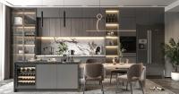 China Custom Kitchen Cabinets Premium Quality Wood Exquisite European Style Factory for sale
