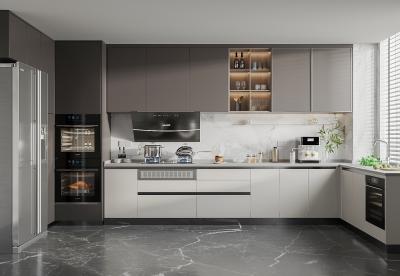 China Custom Modern Luxury Wood Melamine Kitchen Storage Cabinets White Shaker for sale