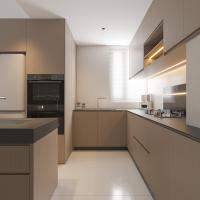 China Custom Complete Modern Shaker Designs Island Modular Kitchen Cabinet for sale