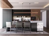 China Factory Europe Shaker Modern Kitchen Cabinet With Wood For Apartment for sale
