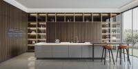 China Factory Cherry Kitchen Cabinet With Raised Door With Granite Countertop for sale