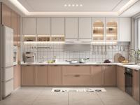 China Ready Made Custom Furniture Small Wood Color Modular Oak Kitchen Cabinet Set for sale