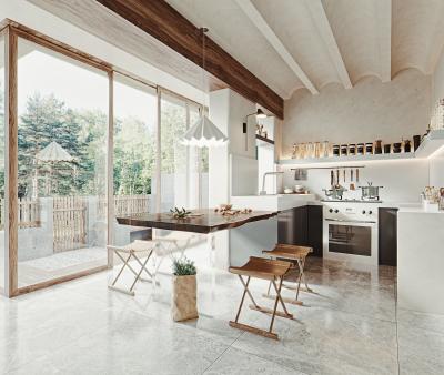 China Ready Made Custom Furniture Small Wood Color Modular Oak Kitchen Cabinet Set for sale