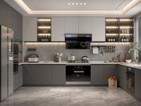 China Ready Made Custom Furniture Small Wood Color Modular Oak Kitchen Cabinet Set for sale