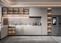 China Manufacturer Cupboard Design Corner Freestanding Pantry Kitchen PVC Cabinets for sale