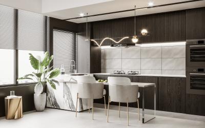 China New Style MDF Cupboard Furniture For Customized Kitchen Cabinetry Sets for sale
