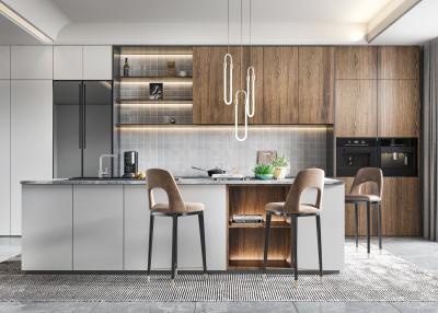 China Foshan Factory Matt White Kitchen Cabinet Customized for sale