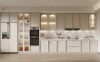 China Full Wall Custom Kitchen Furniture Lacquer Finished Plywood Kitchen Cabinet for sale