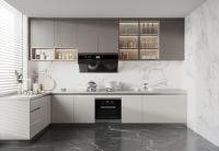 China Hidden Drawer Guide Rail European Matt White Kitchen Furniture Kitchen Cabinets for sale