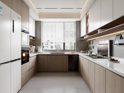 China Modern Shaker Door Kitchen Laminate Painted Kitchen Cabinets With Wall Units for sale