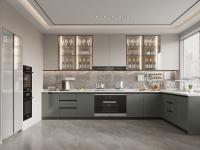 China Modern Shaker Door Kitchen Laminate Painted Kitchen Cabinets With Wall Units for sale