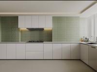 China Apartment Kitchens Wooden Kitchen Cabinets Custom Design With Island for sale