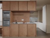 China Apartment Kitchens Wooden Kitchen Cabinets Custom Design With Island for sale