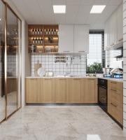 China Modern Cabinets Kitchen With Complete Kitchen Island For Environmental Friendly for sale