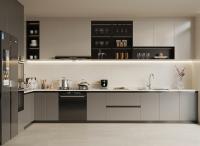 China Furniture Storage Soft Closing Home Complete LED Light Cupboard Kitchen Cabinets for sale