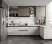 China Furniture Storage Soft Closing Home Complete LED Light Cupboard Kitchen Cabinets for sale