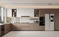 China Shaker Style Wooden Cabinets Modern Smart  Modular Rta Kitchen Cabinet for sale