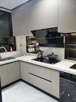 China New Material White Shaker Door Particle Board Kitchen Cabinet for sale