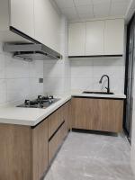 China New Material White Shaker Door Particle Board Kitchen Cabinet for sale