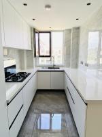 China New Material White Shaker Door Particle Board Kitchen Cabinet for sale
