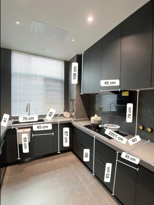 China Direct Supplier High Gloos White PVC Finish Kitchen Cabinet With Wooden Melamine for sale