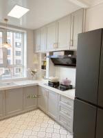 China Factory Customized Design Modern Cabinet Kitchen Furniture Melamine Door Finish for sale